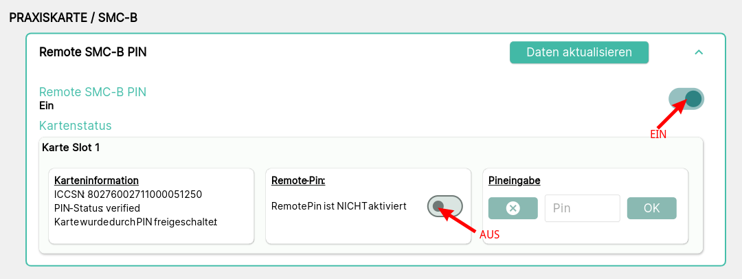 Remote PIN für SMC-B Karten :: Cocard